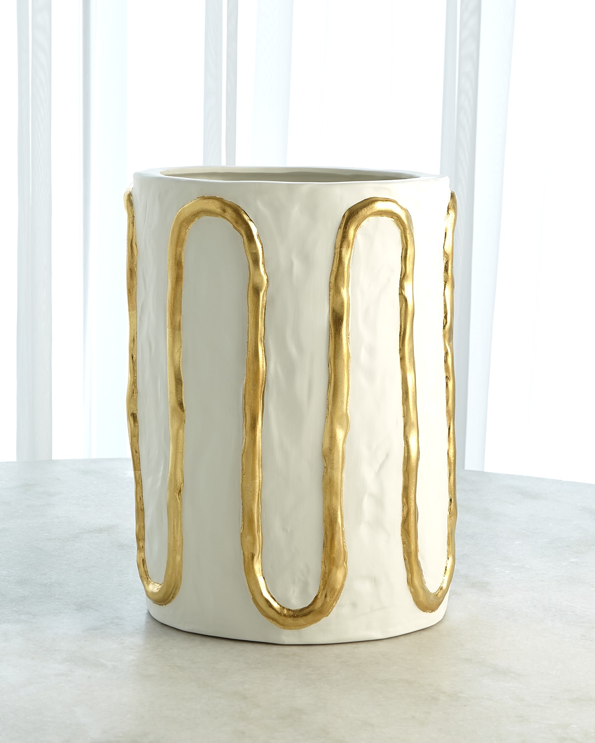Global Views Wide Layered Vase - 10.8" | Neiman Marcus