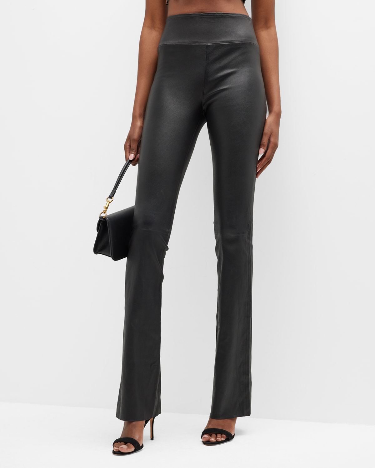 FRAME Flared Pull-On Pants | Neiman Marcus