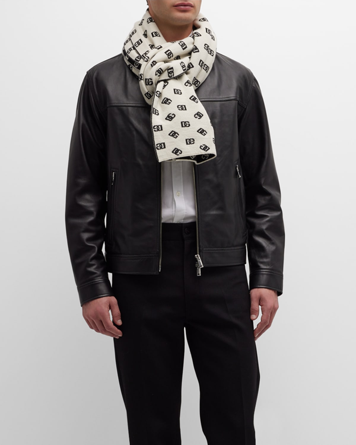 Neiman Marcus Men's Double-Face Cashmere Scarf | Neiman Marcus