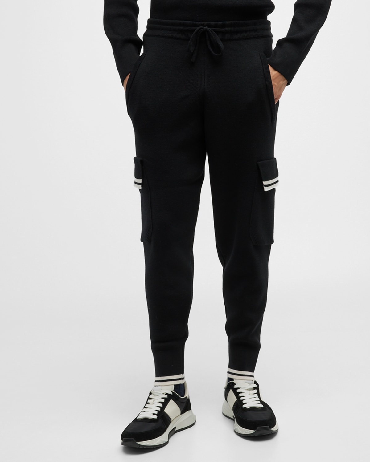 Givenchy Men's 4G-Buckle Cargo Track Pants | Neiman Marcus