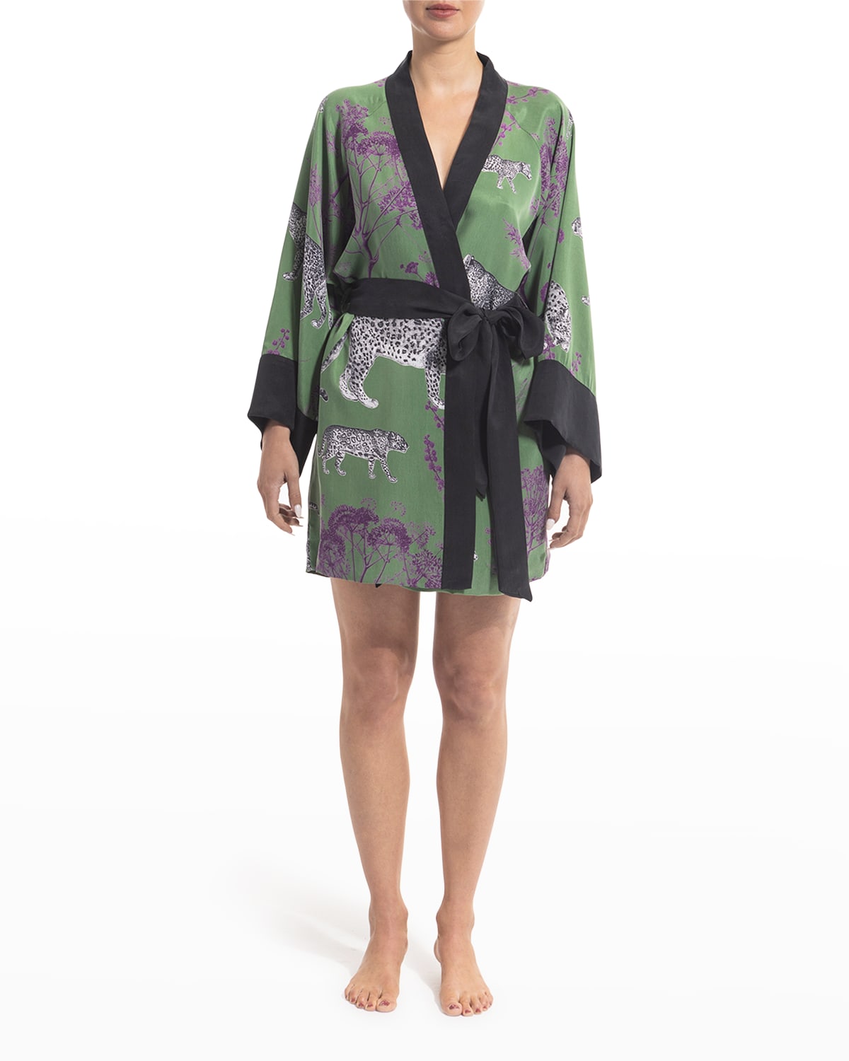 Morgan Lane Langley Floral-Print Robe | Neiman Marcus