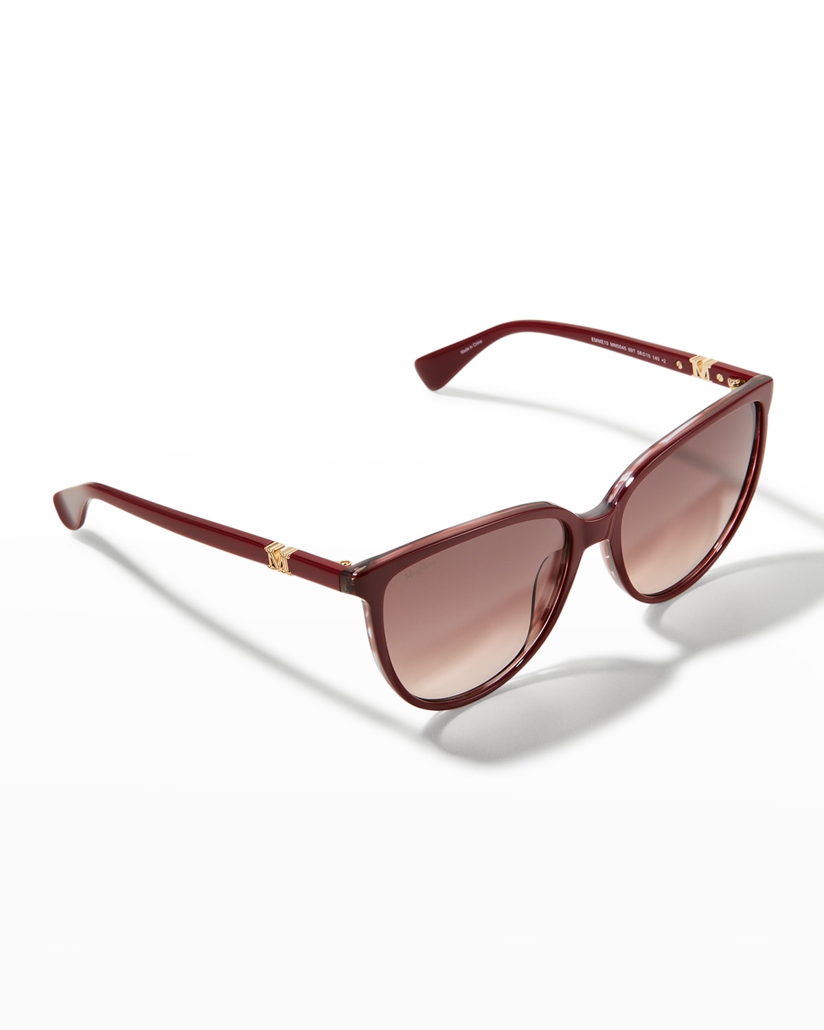 Max Mara Monogram Acetate Cat-Eye Sunglasses | Neiman Marcus