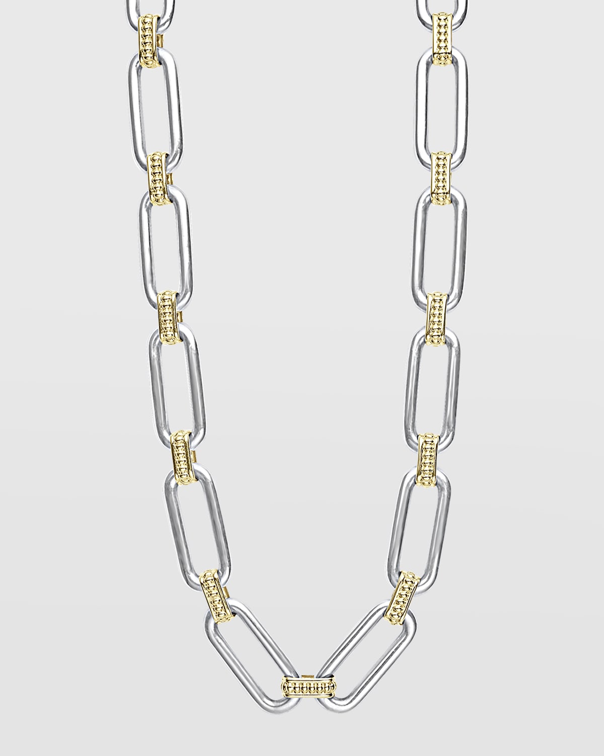 LAGOS Sterling Silver and 18K Signature Caviar 3-Part Circles and Oval ...