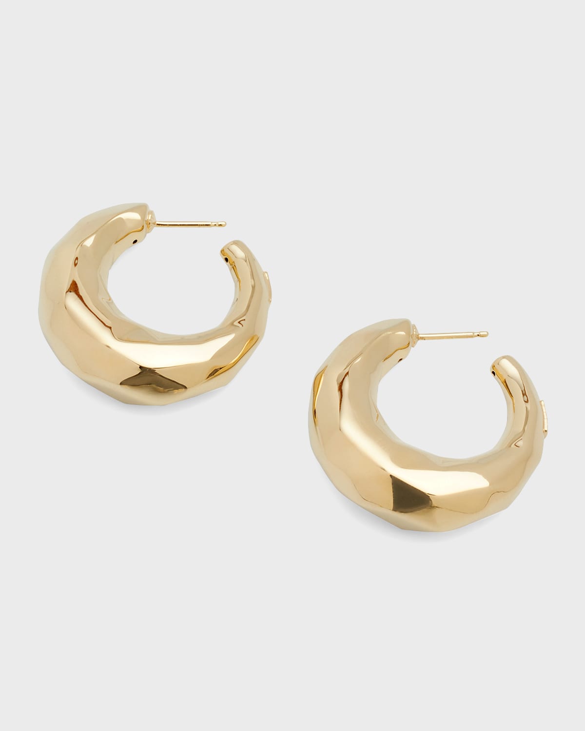 LANA 14K Skinny Tag Hoop Earrings, 30mm | Neiman Marcus