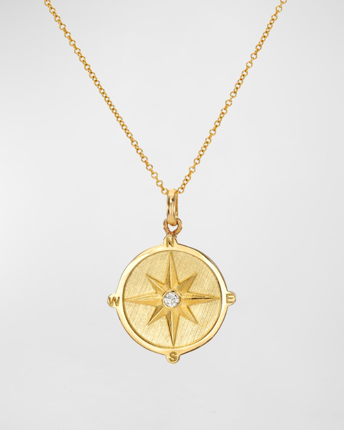Zoe Lev Jewelry 14K Gold Small Nail Initial Necklace | Neiman Marcus