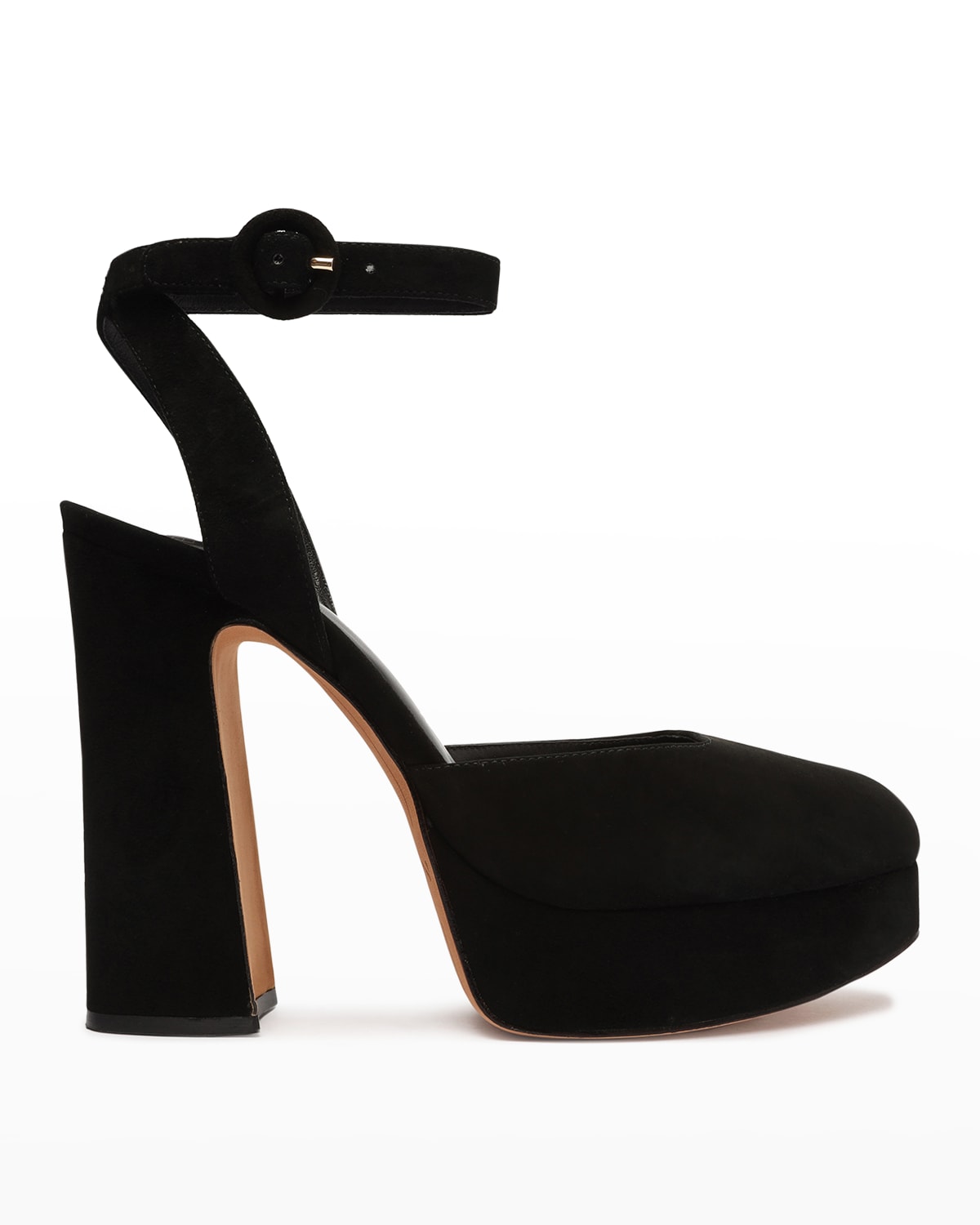 Alexandre Birman Vita Suede Ankle-Strap Platform Pumps | Neiman Marcus