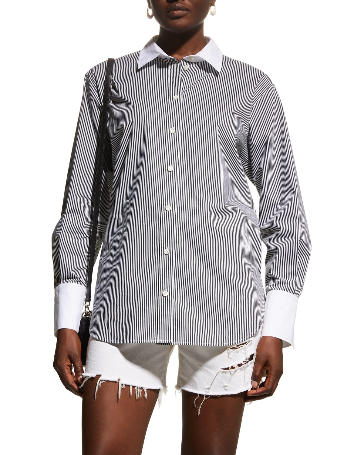 FRAME The Standard Silk Button-Front Shirt | Neiman Marcus