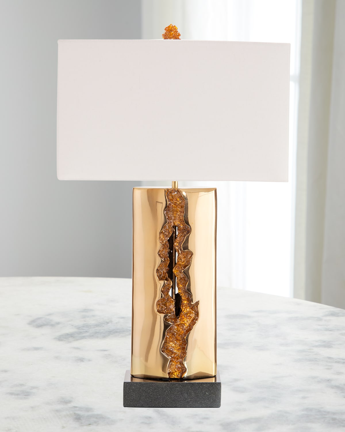 John-Richard Collection Glass Geode Table Lamp | Neiman Marcus