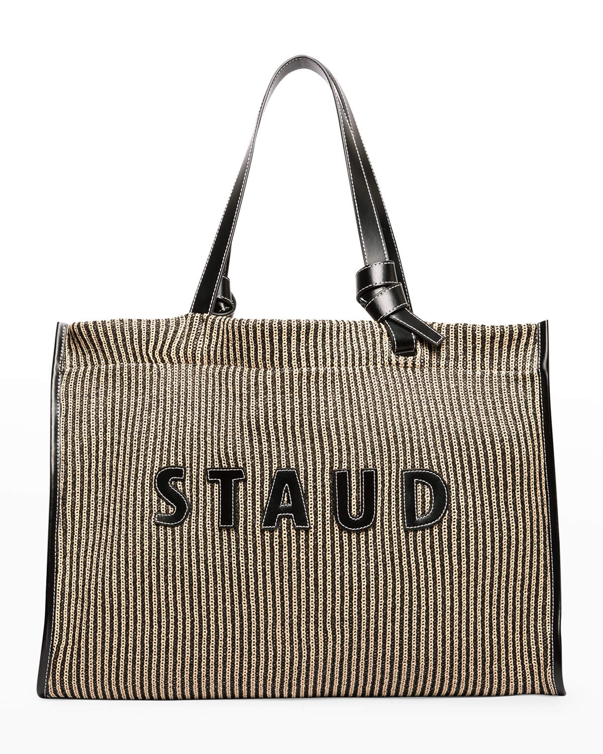 Staud Logo Crochet Beach Tote Bag | Neiman Marcus