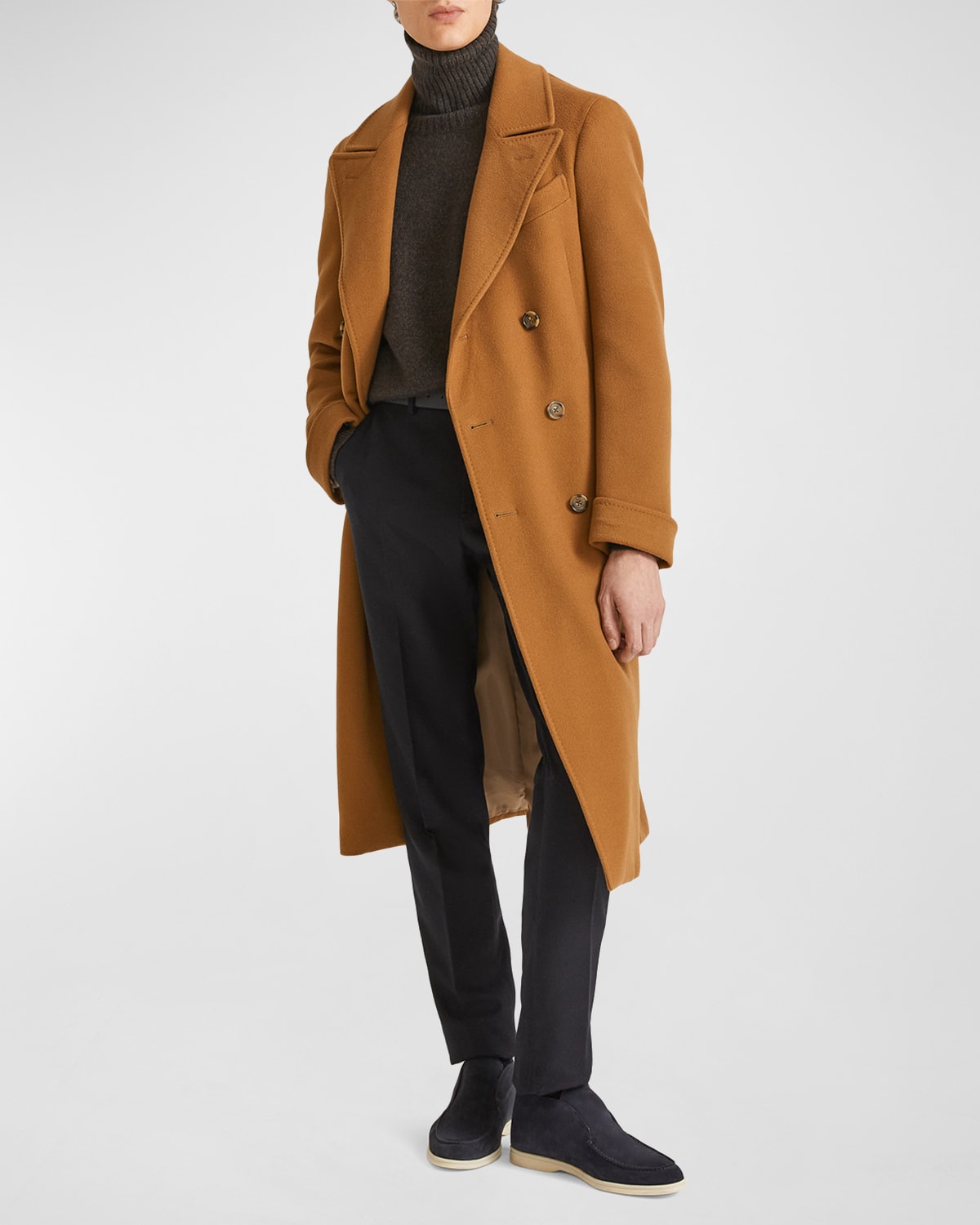 Loro Piana Men's Torino Cashmere Coat | Neiman Marcus
