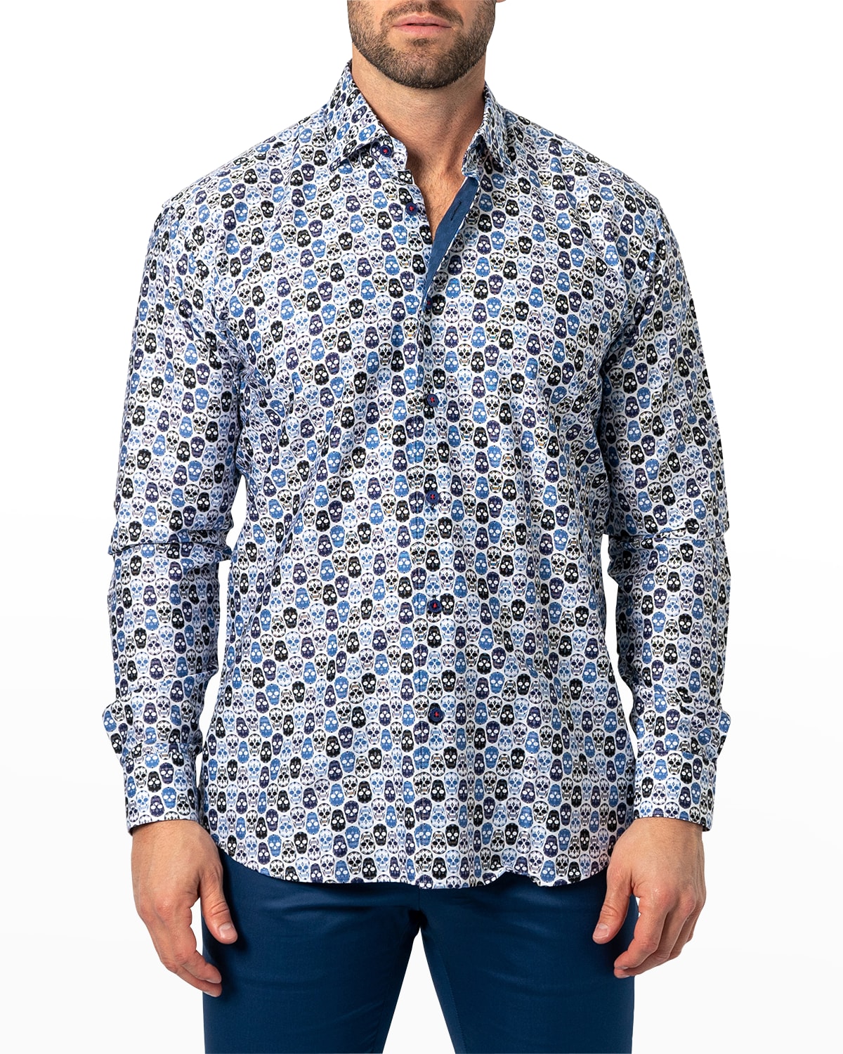 Maceoo Men's Fibonacci Classic Dot Sport Shirt | Neiman Marcus