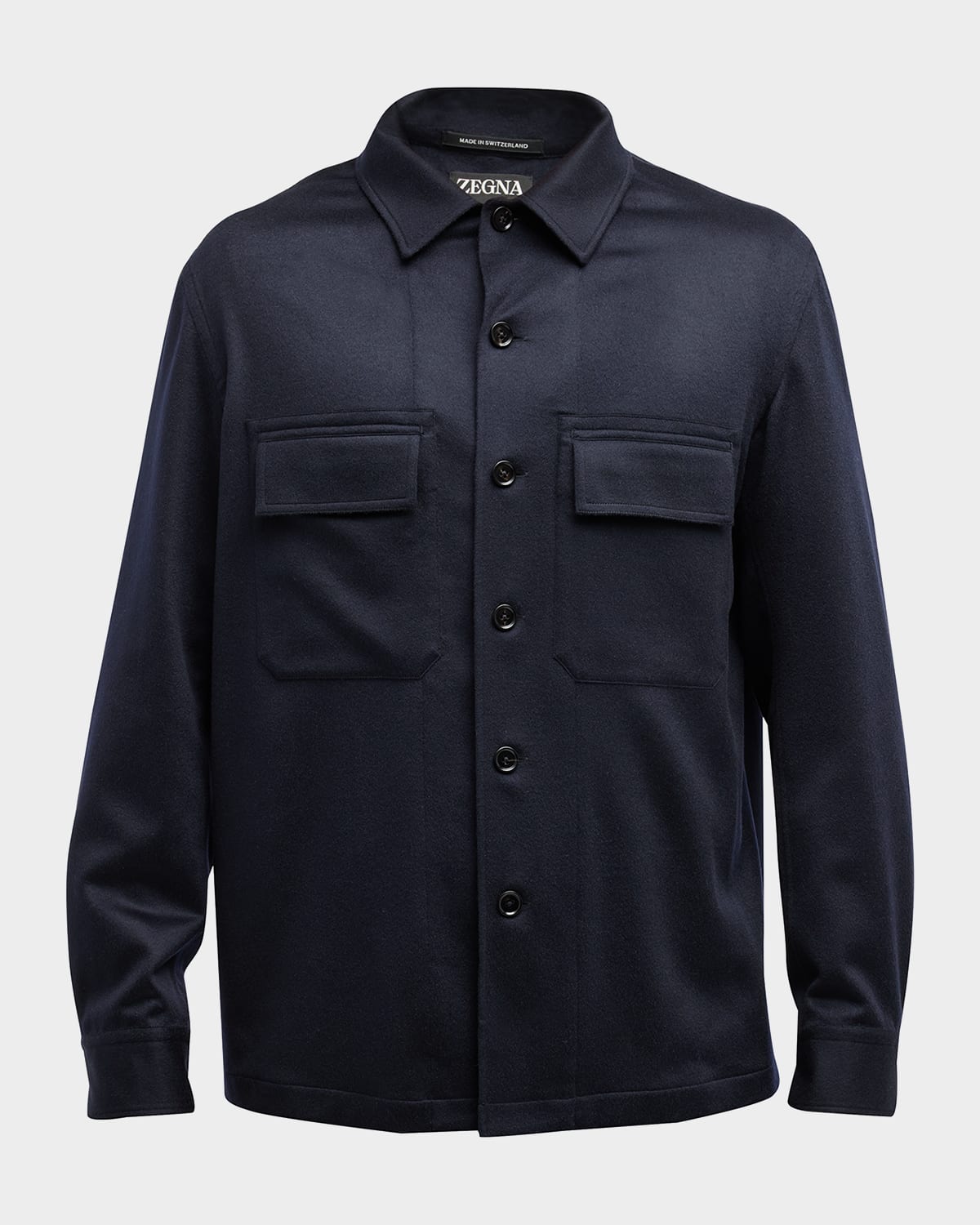 ZEGNA Men's Cashmere Oasi Overshirt | Neiman Marcus