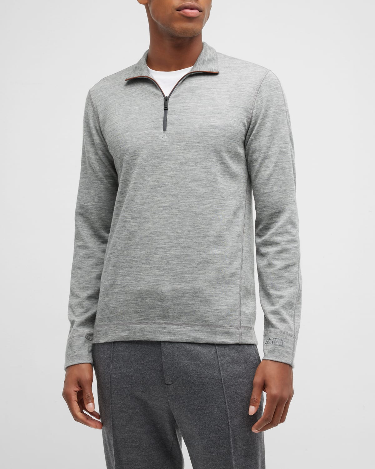 Joe's Jeans Men's Heathered Half-Zip Sweater | Neiman Marcus
