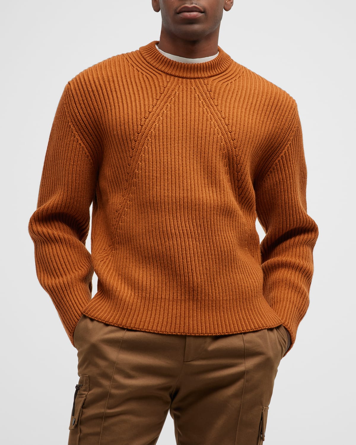 ZEGNA Men's Signifier Sleeve Crewneck Sweater | Neiman Marcus