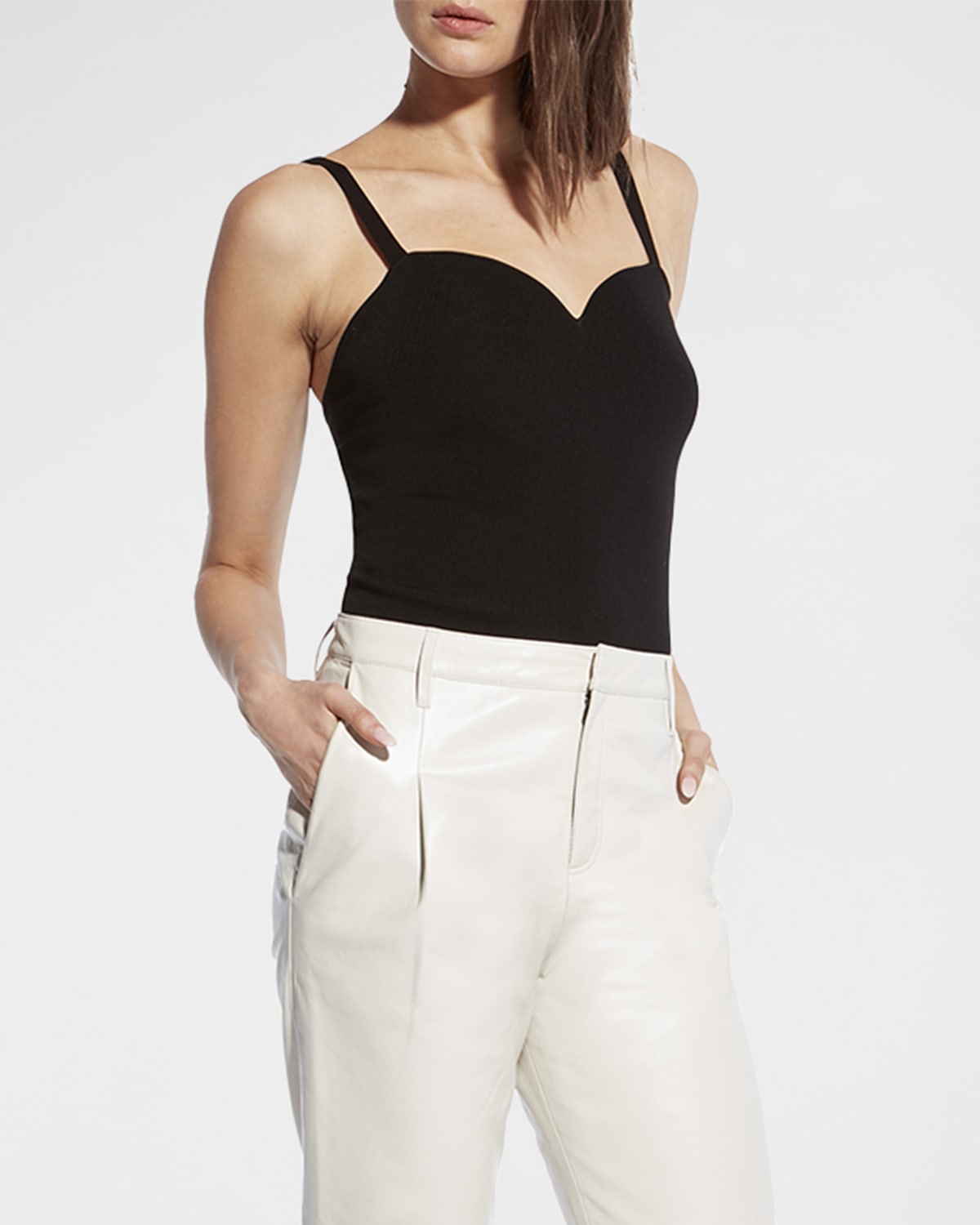 Proenza Schouler Rib Knit Halter Bustier Top | Neiman Marcus