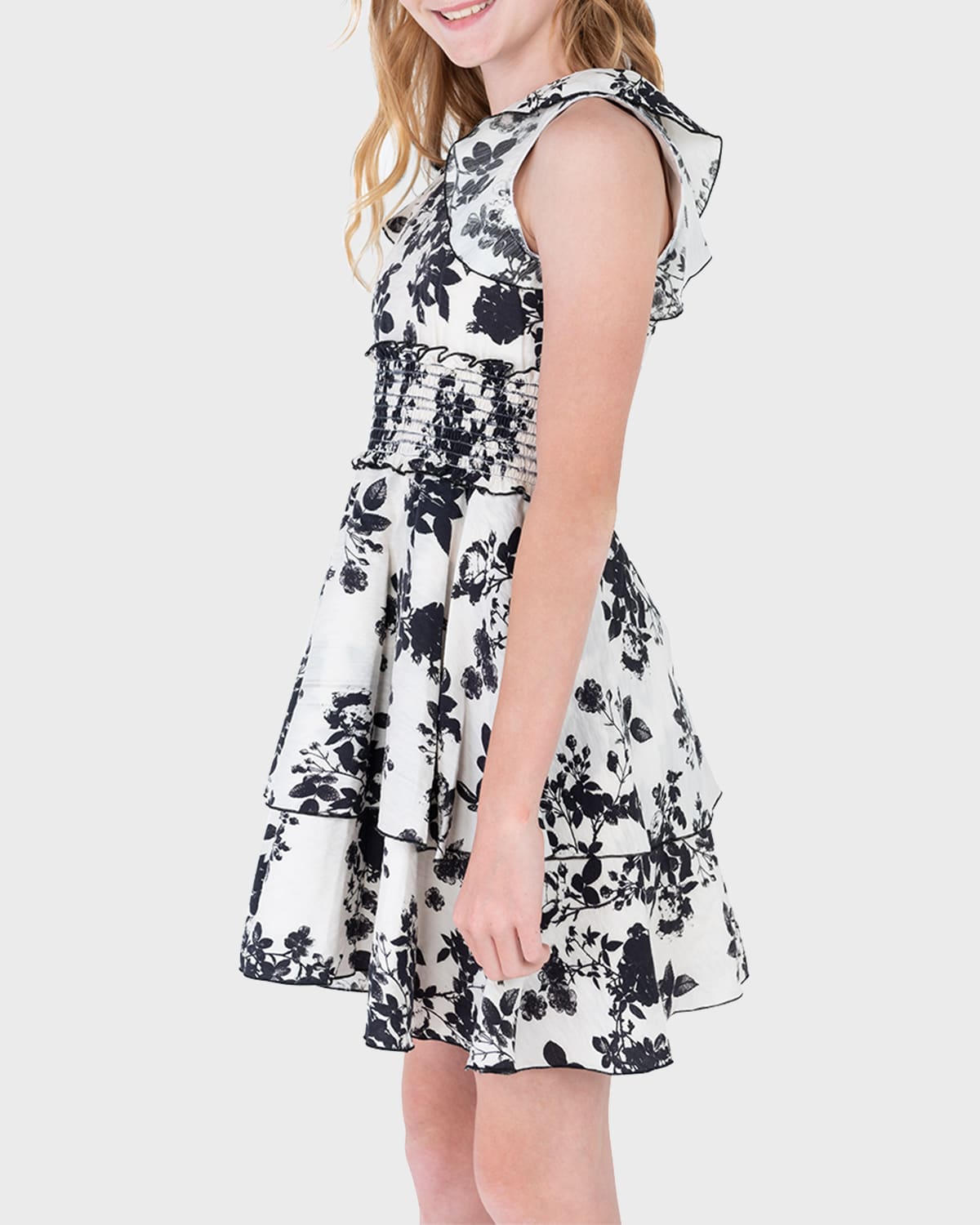 Zoe Girl's Hazel Floral-Print Dress, Size 7-16 | Neiman Marcus