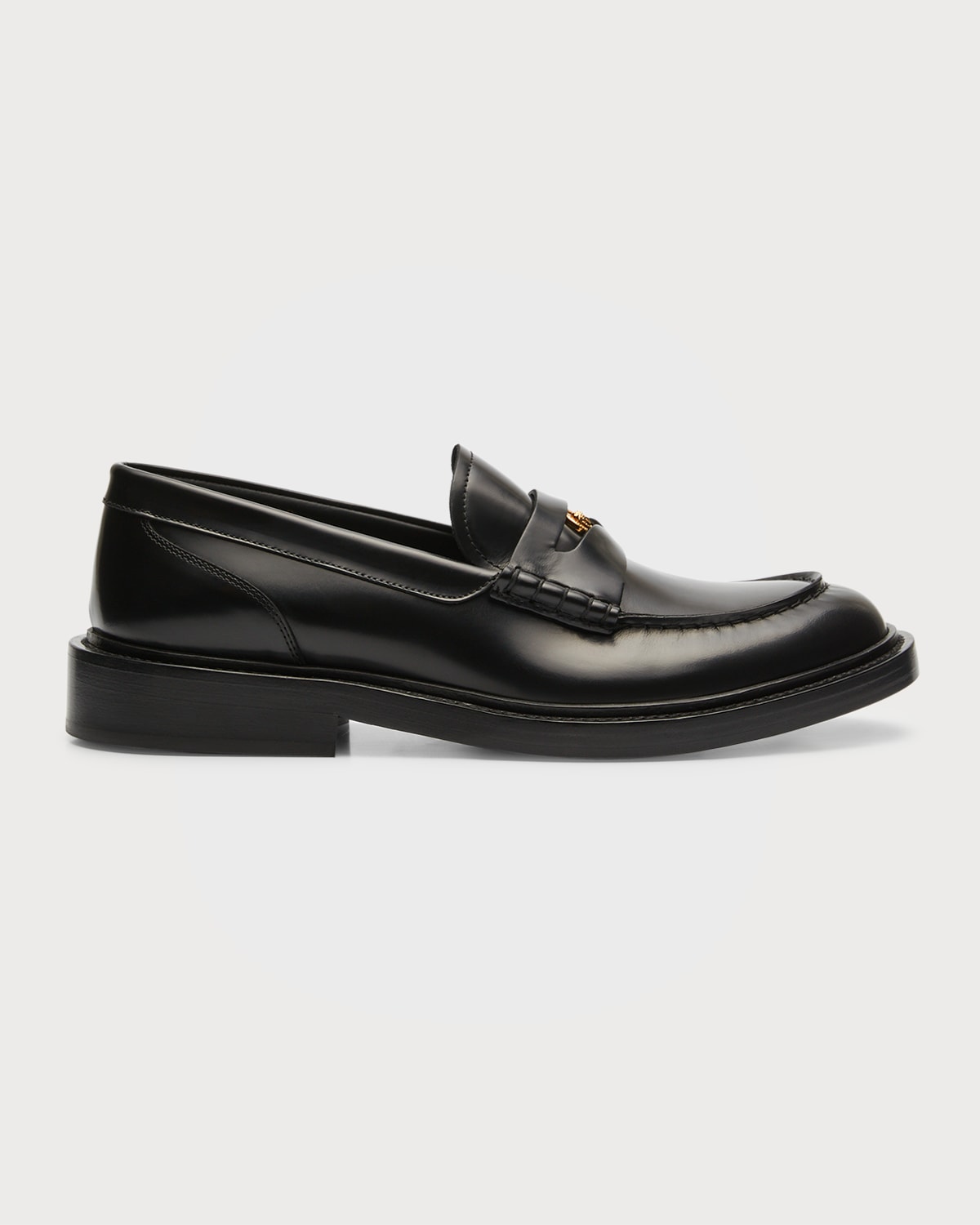 Versace Men's Medusa Head Leather Loafers | Neiman Marcus