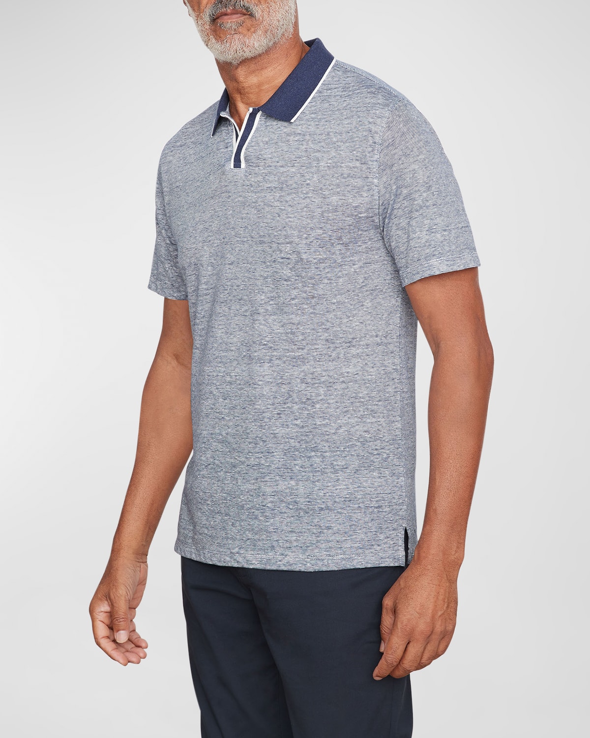Vince Men's Double-Layer Shirt with Johnny Collar | Neiman Marcus
