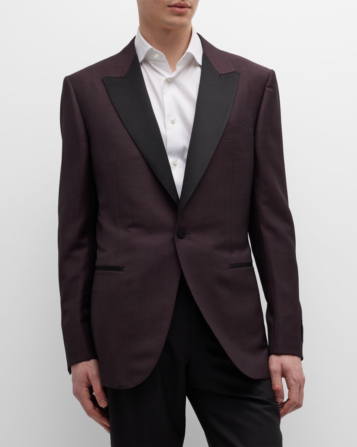 Paul Stuart Men's Plaid Velvet Dinner Jacket | Neiman Marcus