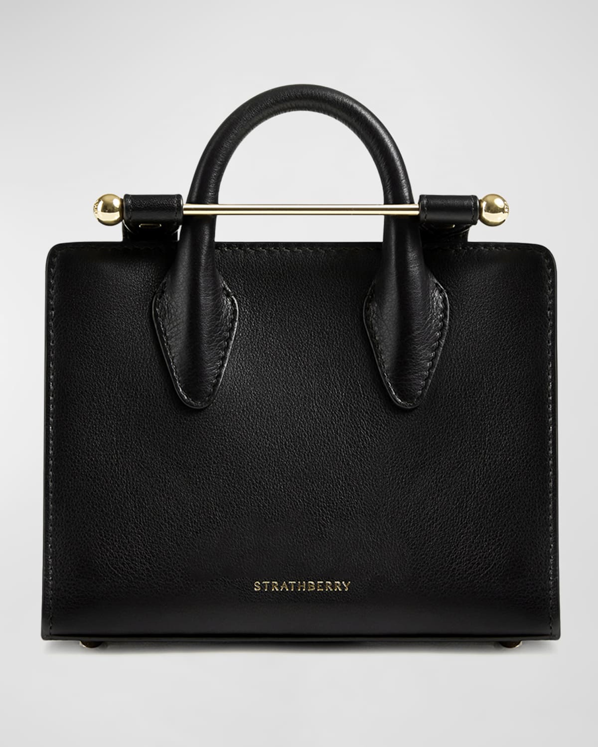 STRATHBERRY Metal Bar Leather Tote Bag | Neiman Marcus