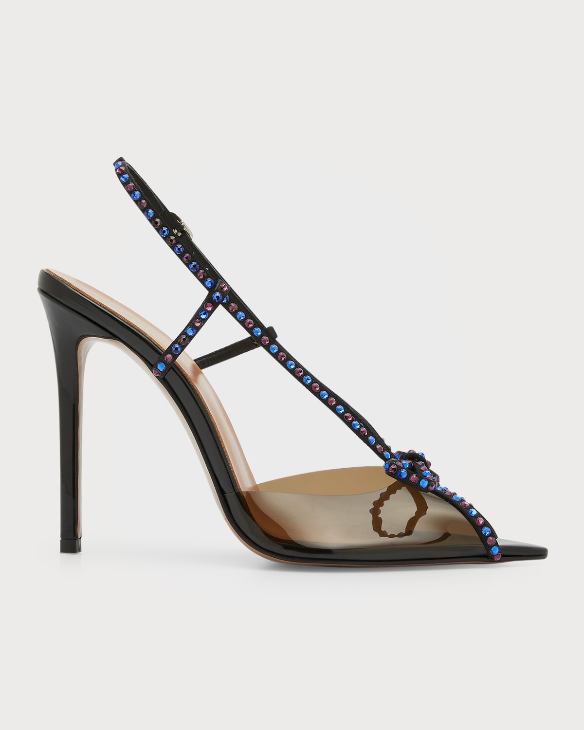 Andrea Wazen Kay See-Through Crystal Bow Slingback Pumps | Neiman Marcus