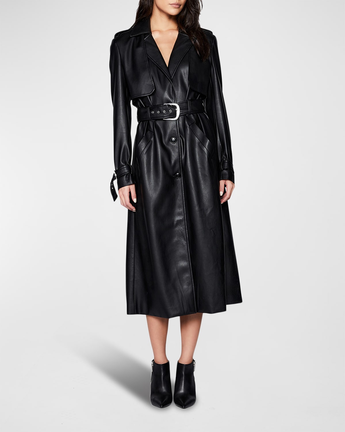 Burberry Extra-long Taffeta Trench Coat In Black Lyst