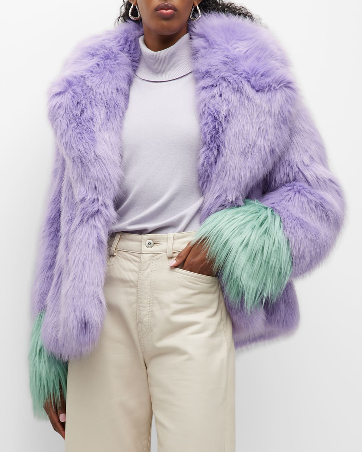 Alabama Muse Adam Faux Fur Short Coat | Neiman Marcus