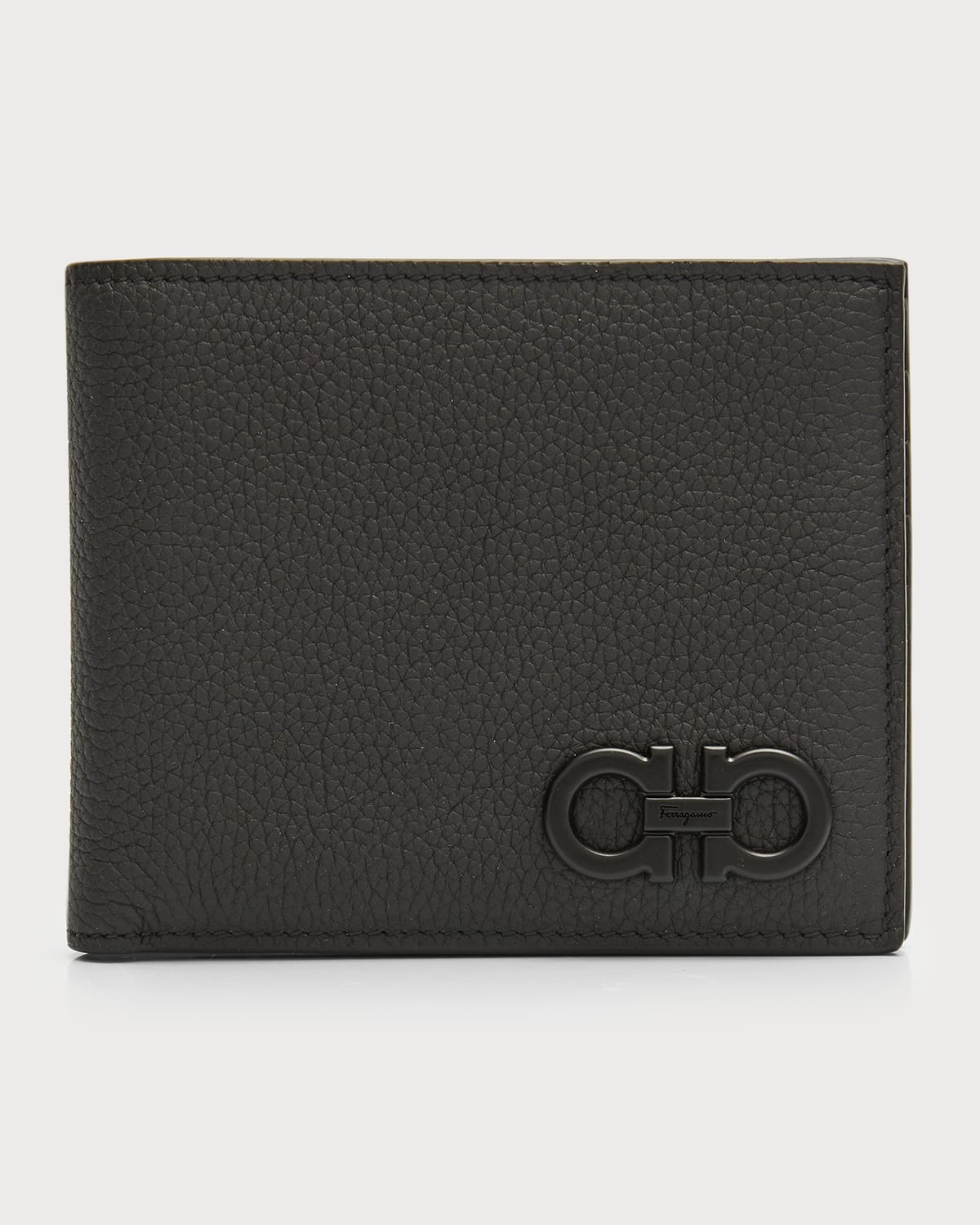 Ferragamo Men's Revival Gancio Leather Bifold Wallet | Neiman Marcus