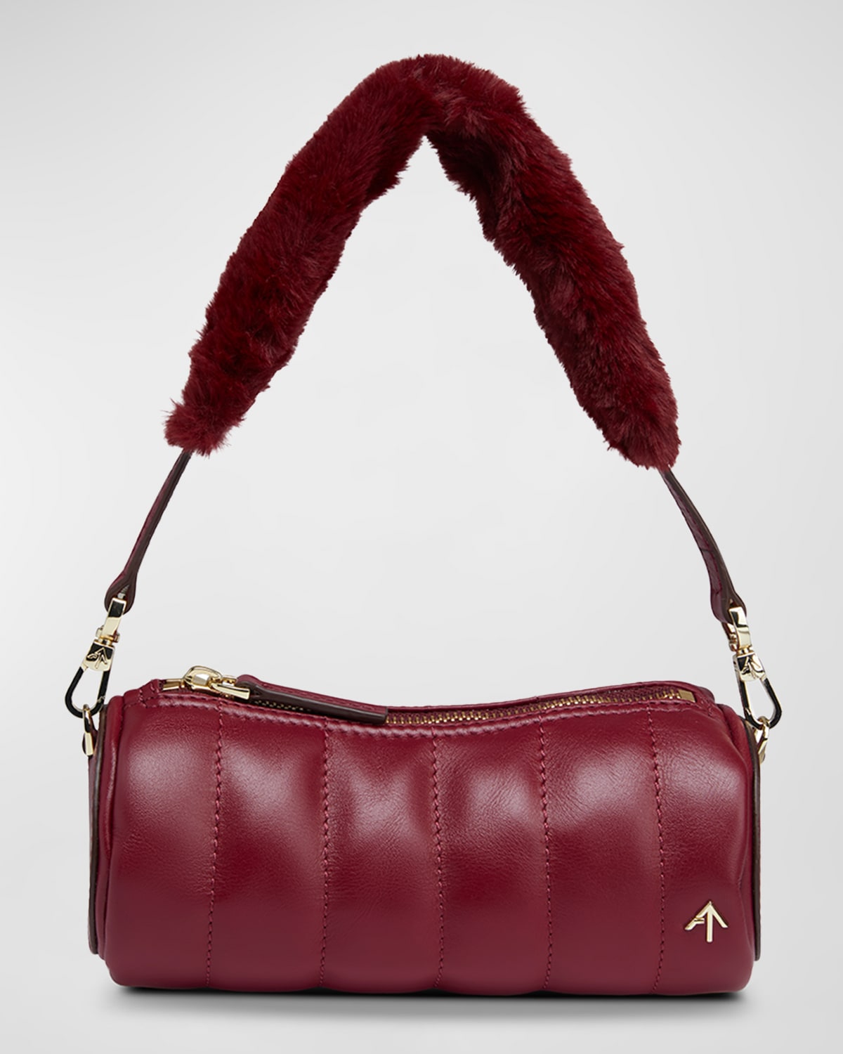 MANU ATELIER Mini Prism Faux-Fur Shoulder Bag | Neiman Marcus