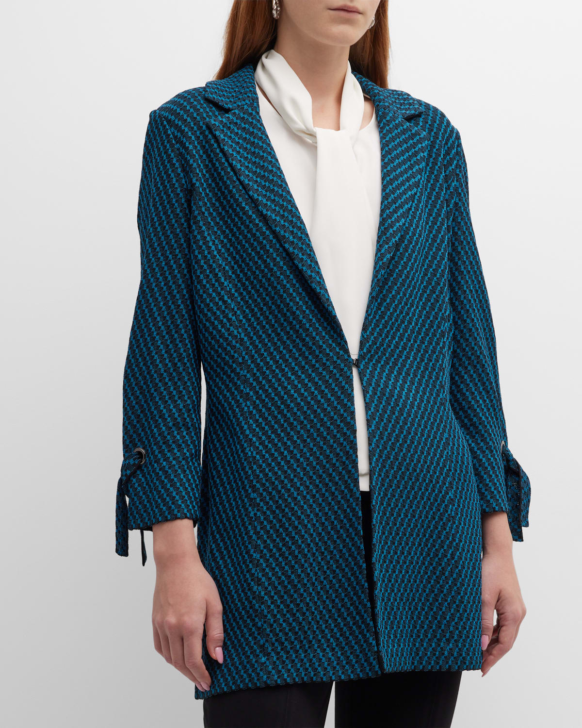 Misook Marbled Jacquard-Knit Tailored Jacket | Neiman Marcus