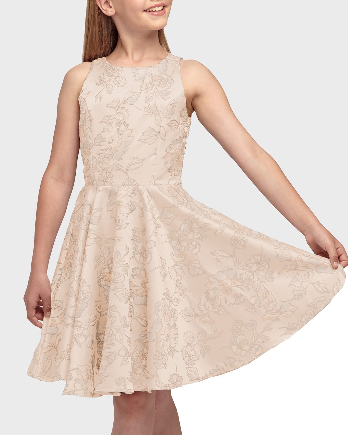 Un Deux Trois Girl's Pleated High-Low Dress, Size 7-16 | Neiman Marcus