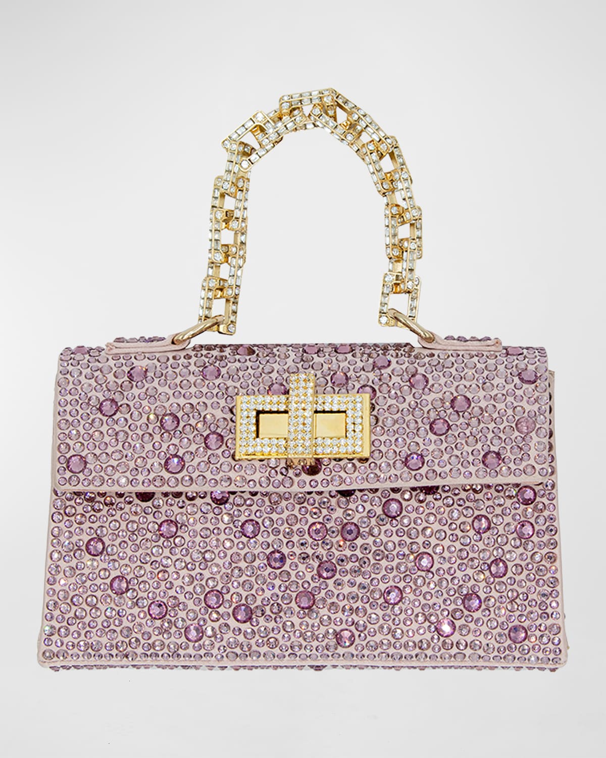 Gedebe Jill Embellished Metal Mesh Top-Handle Bag | Neiman Marcus
