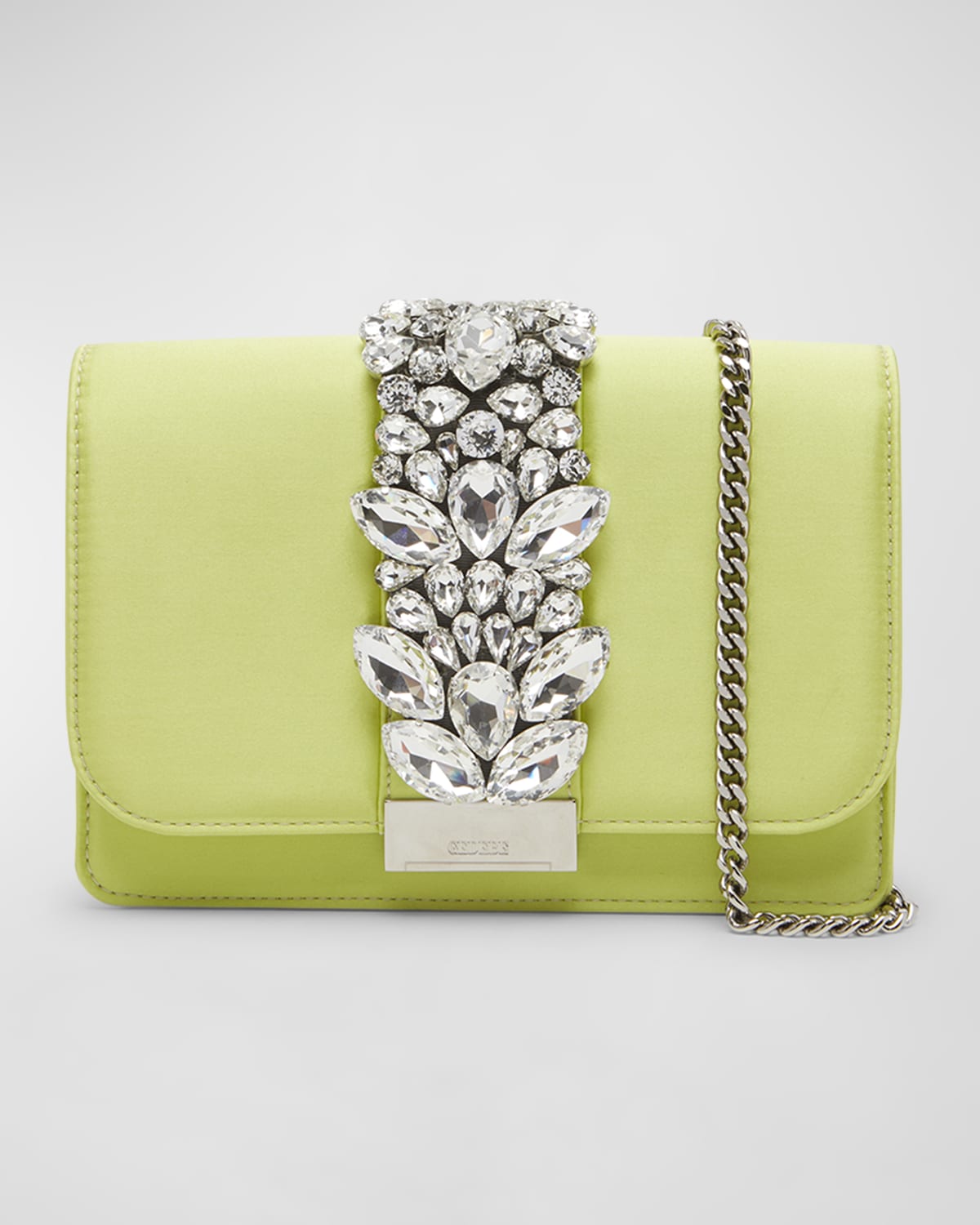 Gedebe Cliky Embellished Satin Crossbody Bag | Neiman Marcus