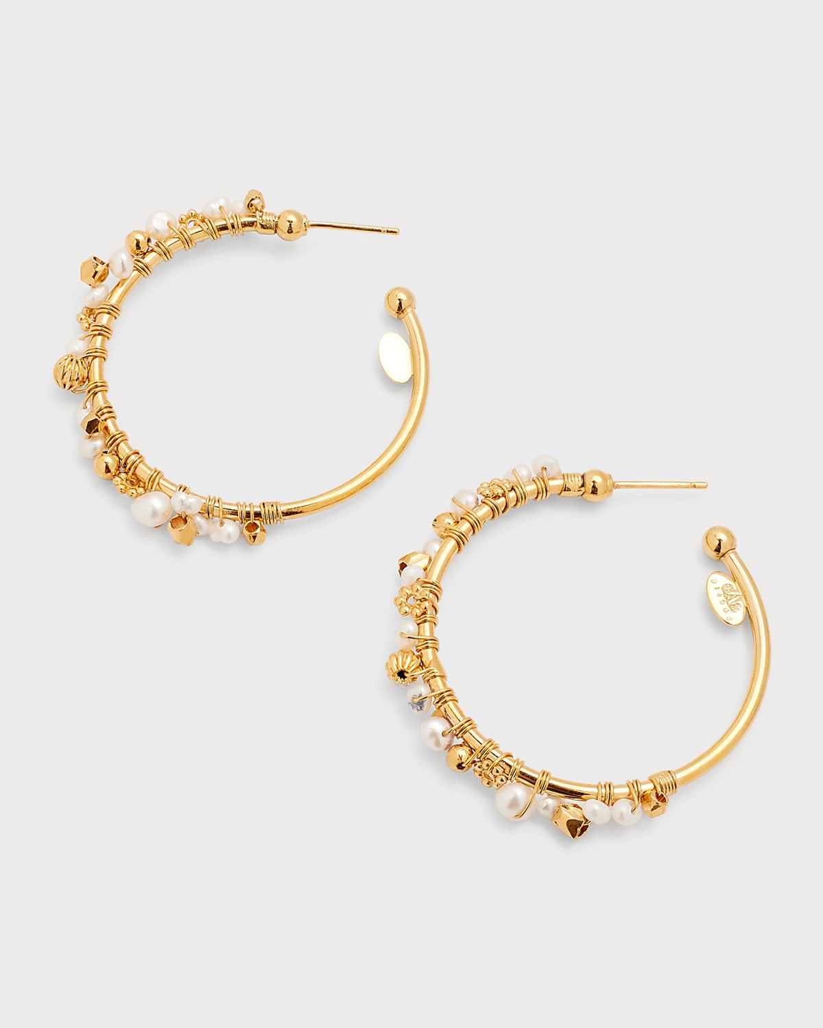 Gas Bijoux Creole Wave Hoops Earrings | Neiman Marcus