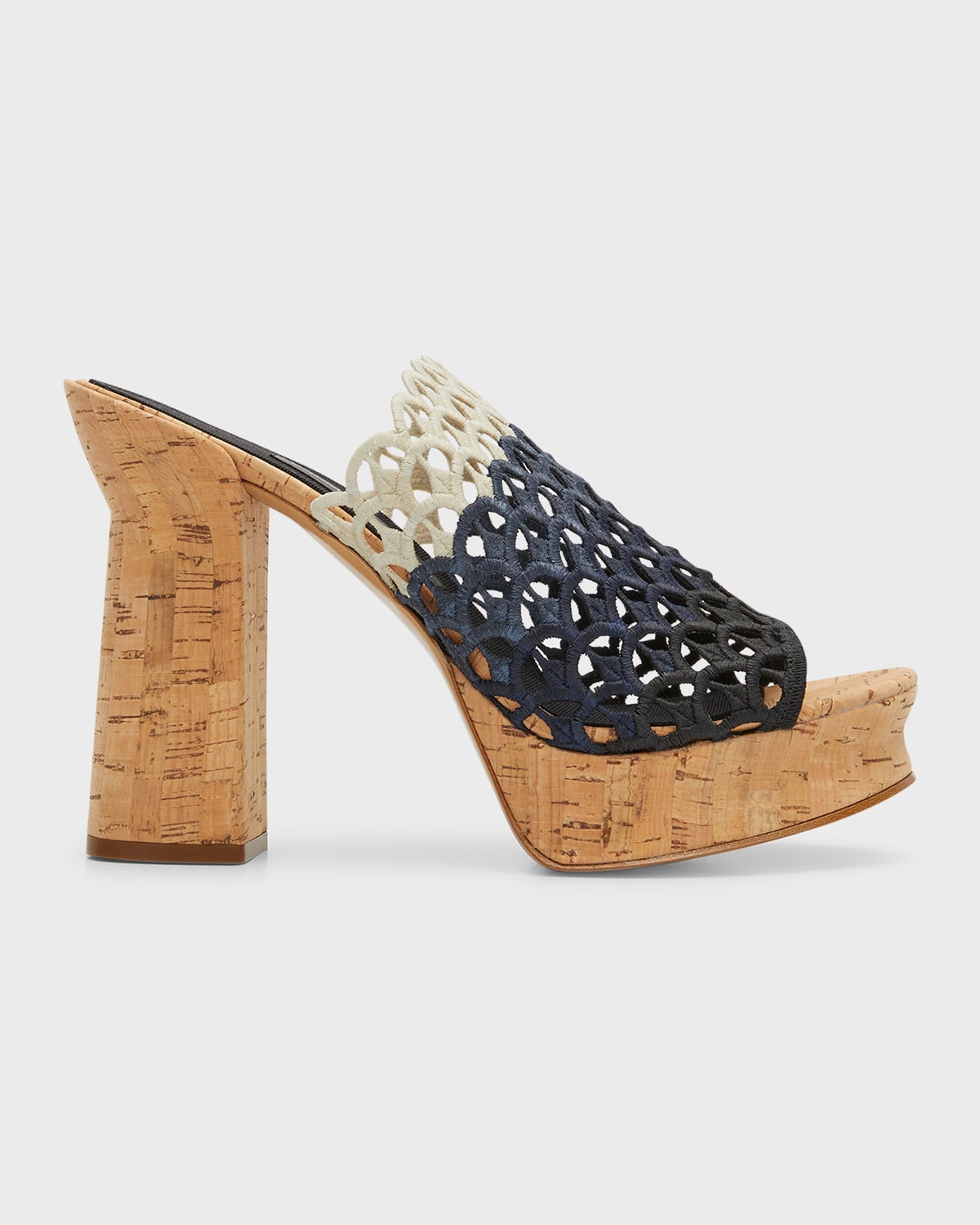 Ferragamo Saja Colorblock Woven Clog Sandals | Neiman Marcus