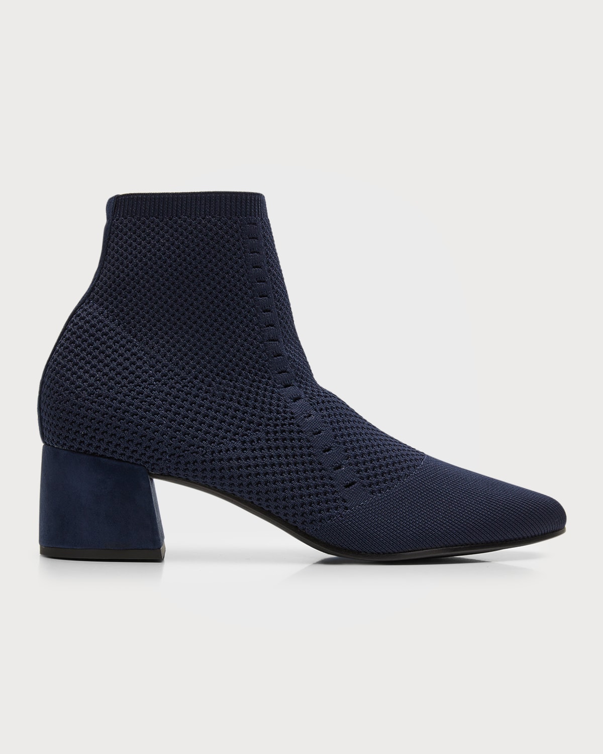 Eileen Fisher Purl Stretch-Knit Fabric Booties | Neiman Marcus