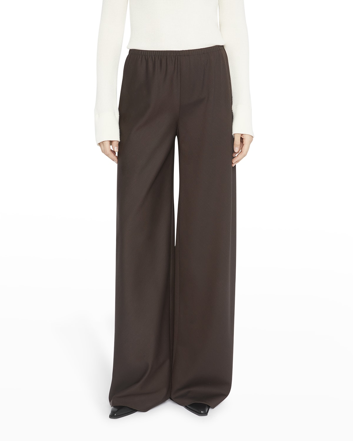 THE ROW Gala Wide-Leg Crepe Pants | Neiman Marcus