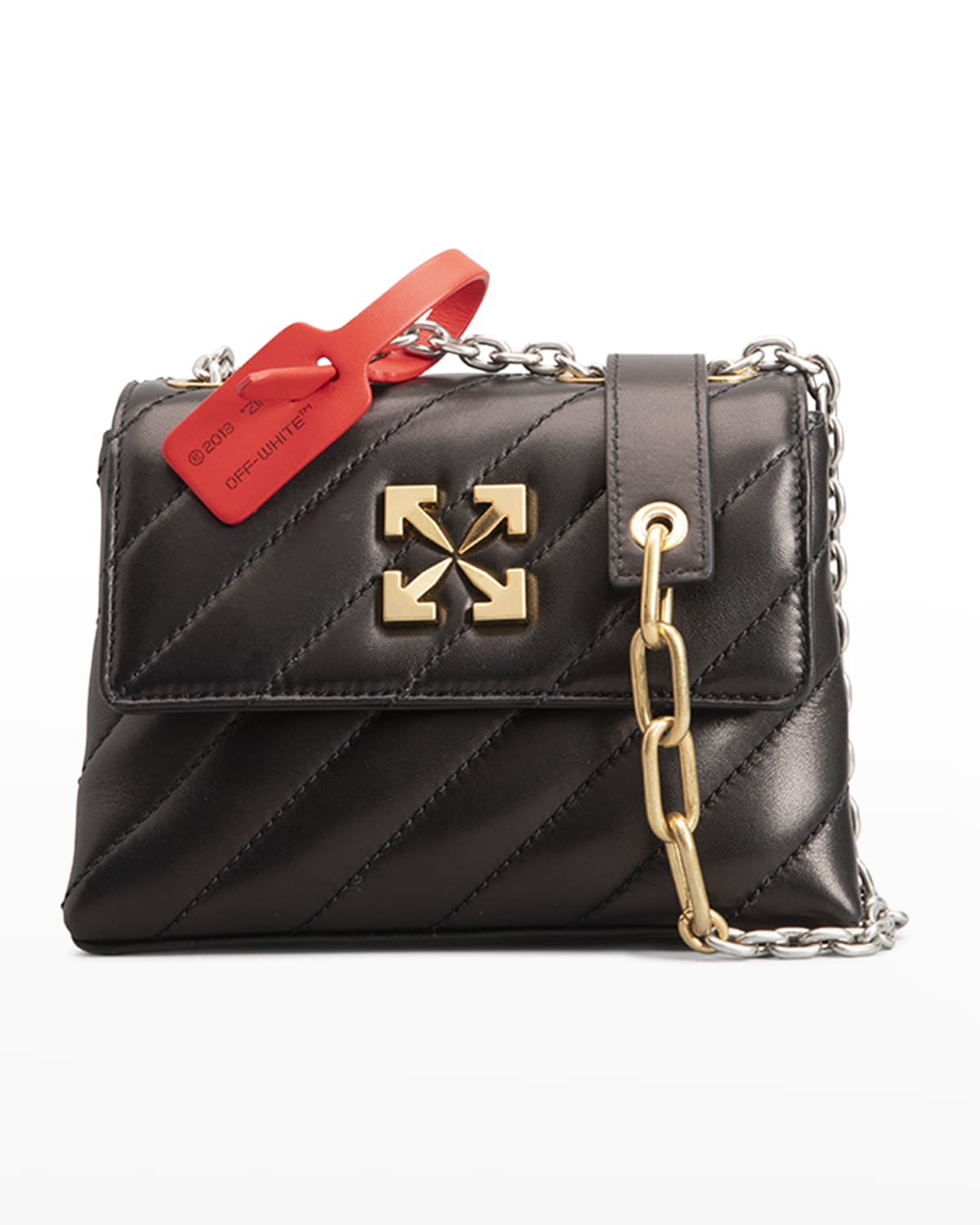 Off-White Jackhammer 17 Quilted Chain Shoulder Bag | Neiman Marcus