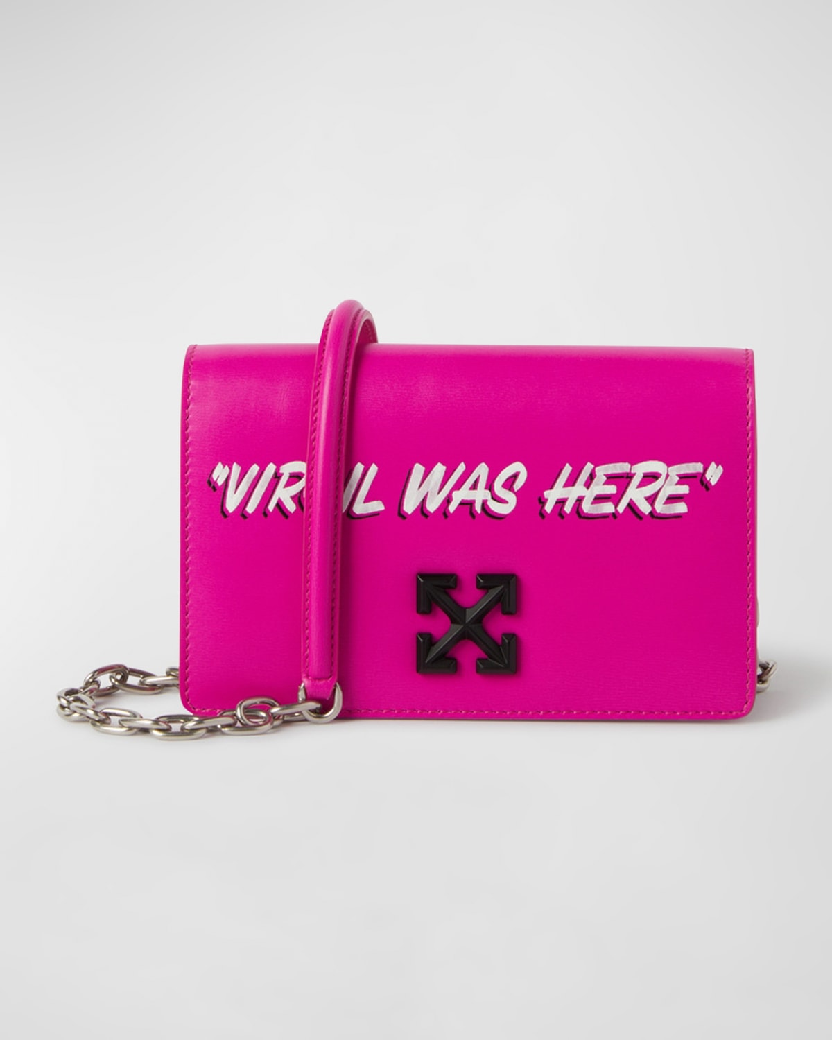 Off-White Jitney 0.5 Arrow Leather Chain Shoulder Bag | Neiman Marcus