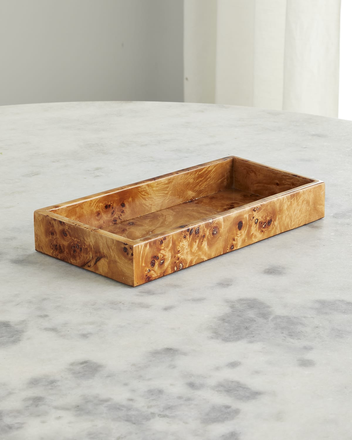 LADORADA Burl Veneer Square Tray | Neiman Marcus