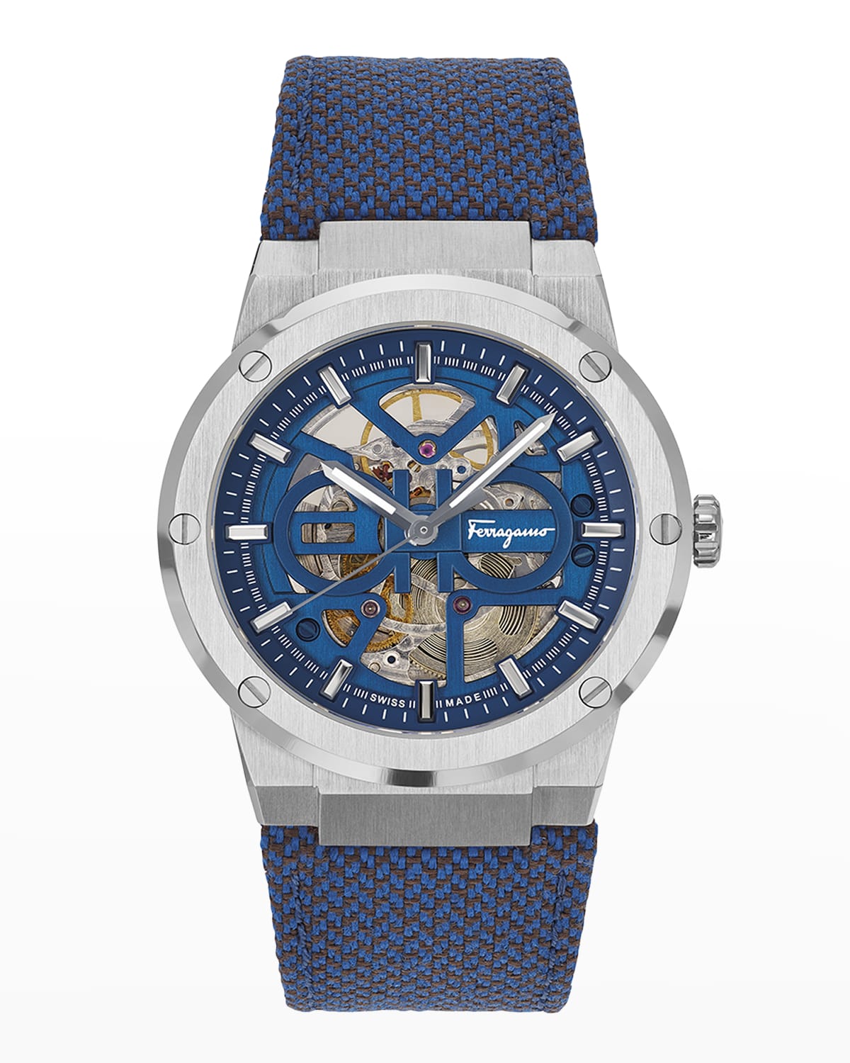 Ferragamo Men's F-80 Skeleton Automatic Watch, 41mm | Neiman Marcus