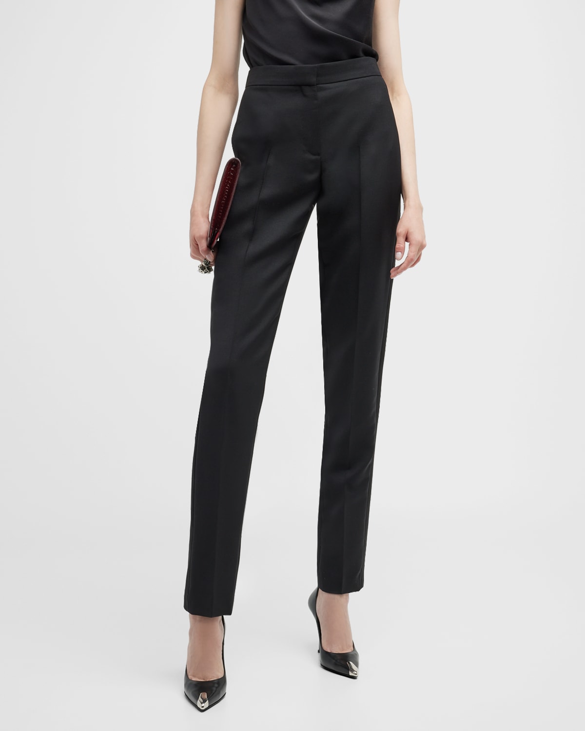 JW Anderson Slim-Leg High-Rise Trousers | Neiman Marcus