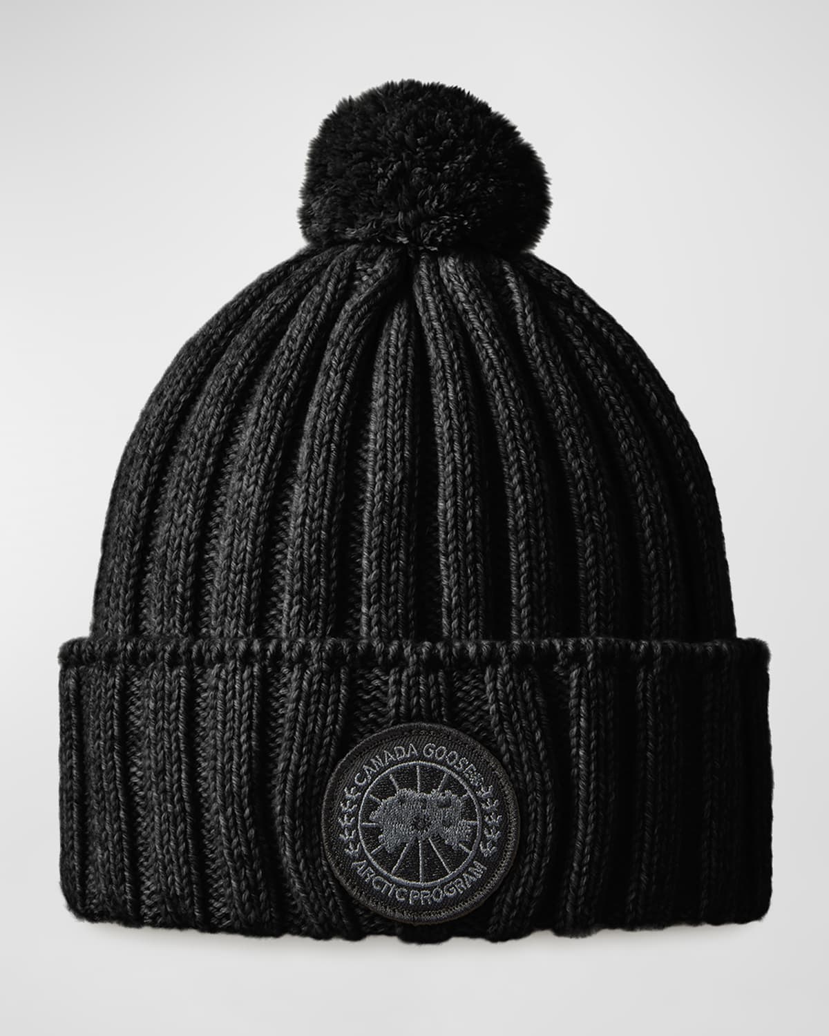 Loewe Logo Ribbed Wool-Blend Beanie | Neiman Marcus