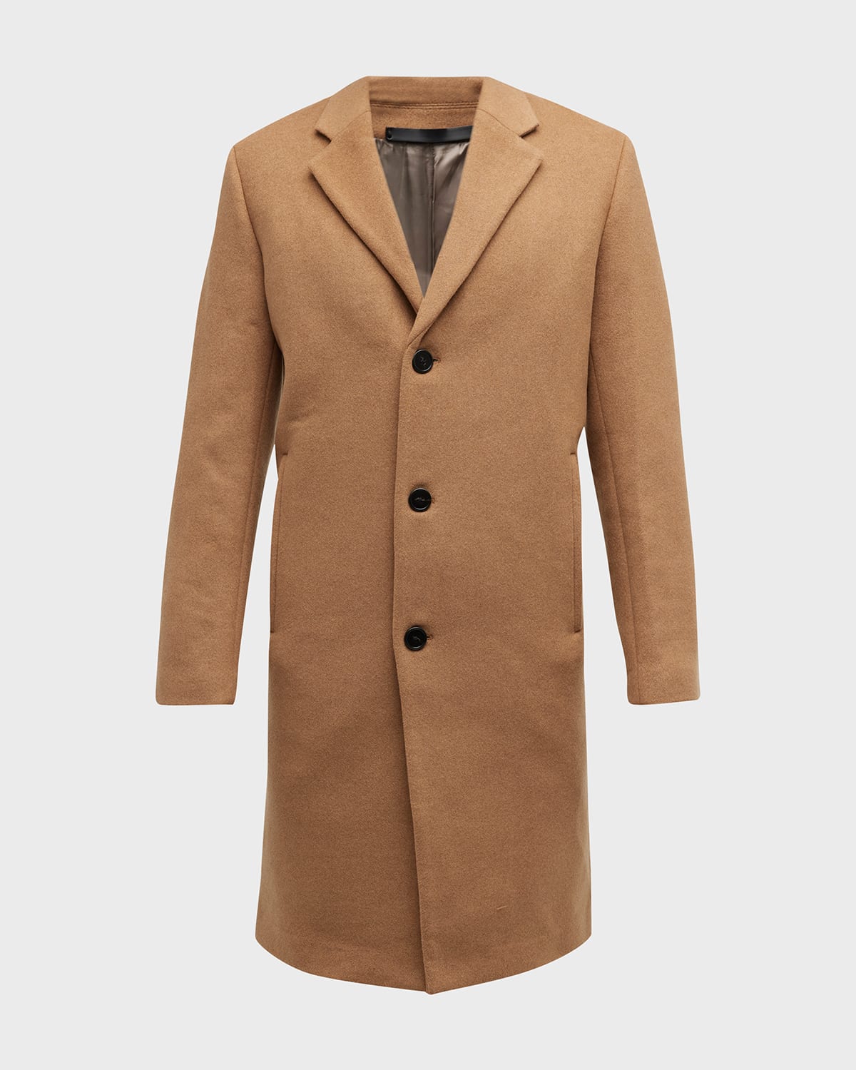 Ferragamo Men's Back Sunrise-Print Wool Overcoat | Neiman Marcus