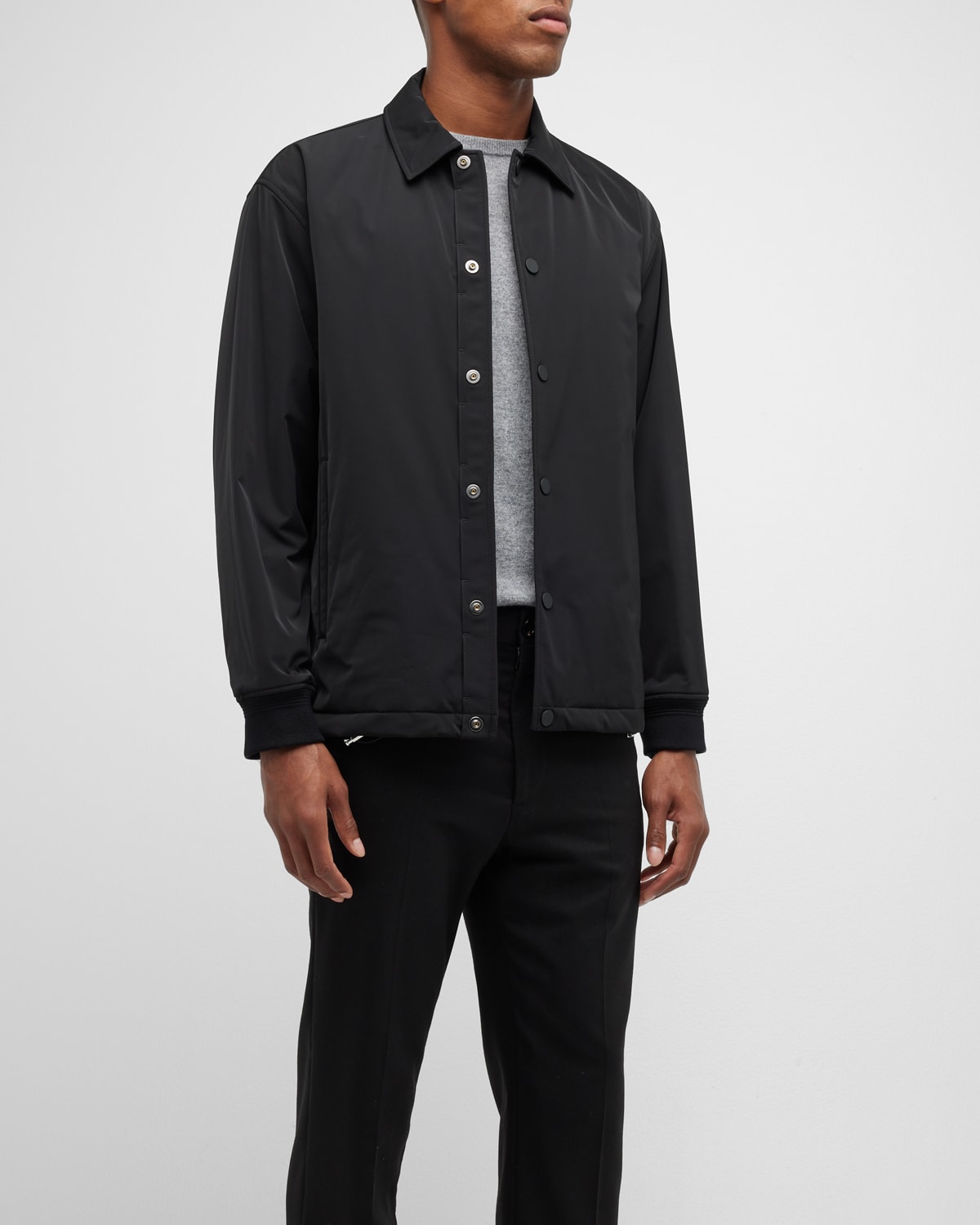 Theory Men's City Foundation Tech Bomber Jacket | Neiman Marcus