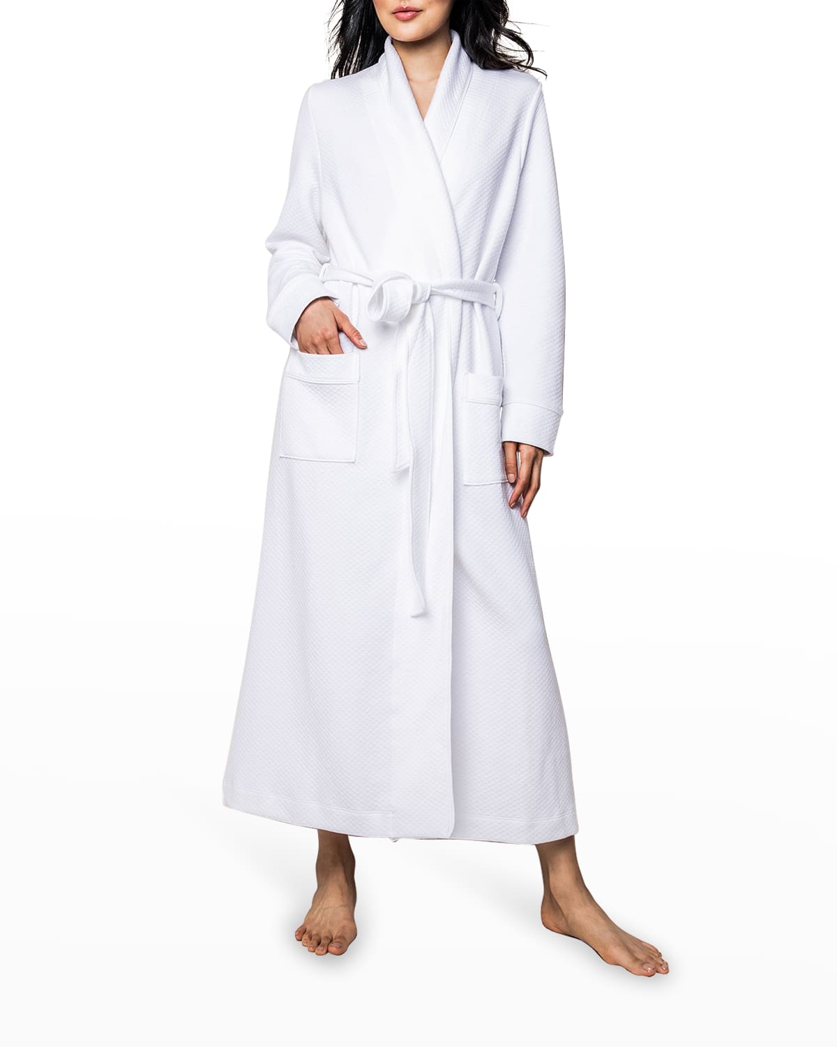 Petite Plume Shawl-Collar Velour Robe | Neiman Marcus