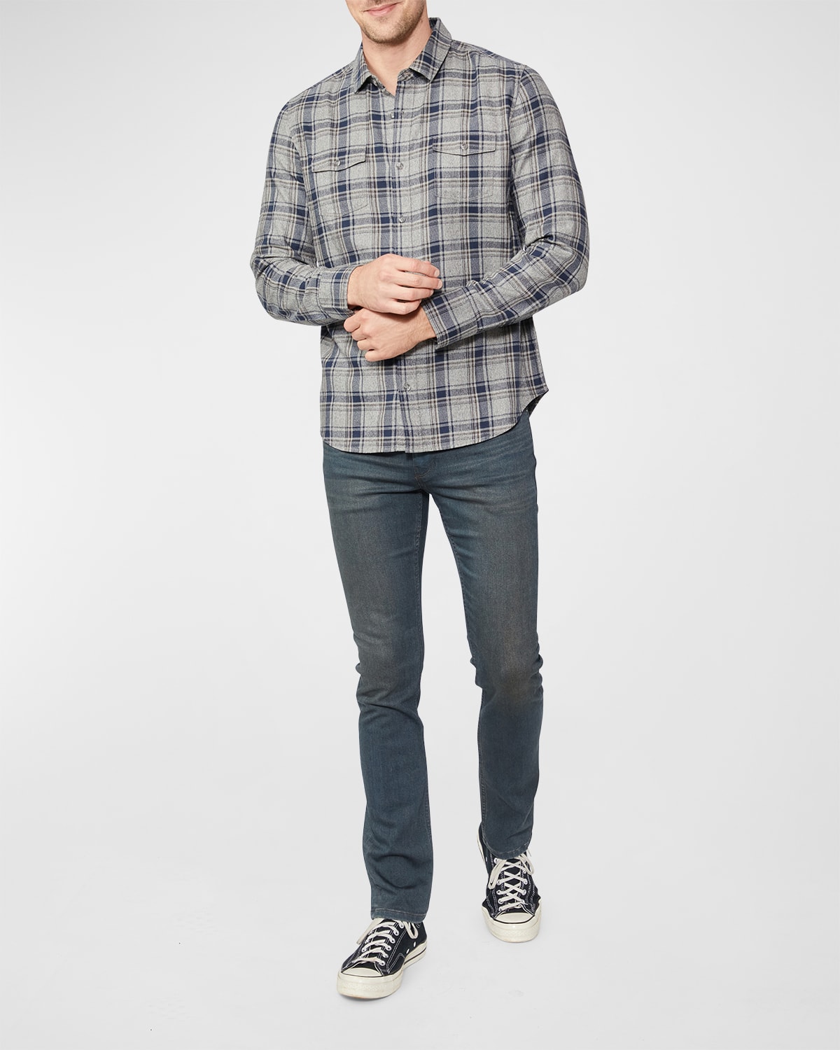 PAIGE Men's Everett Plaid Flannel Sport Shirt | Neiman Marcus