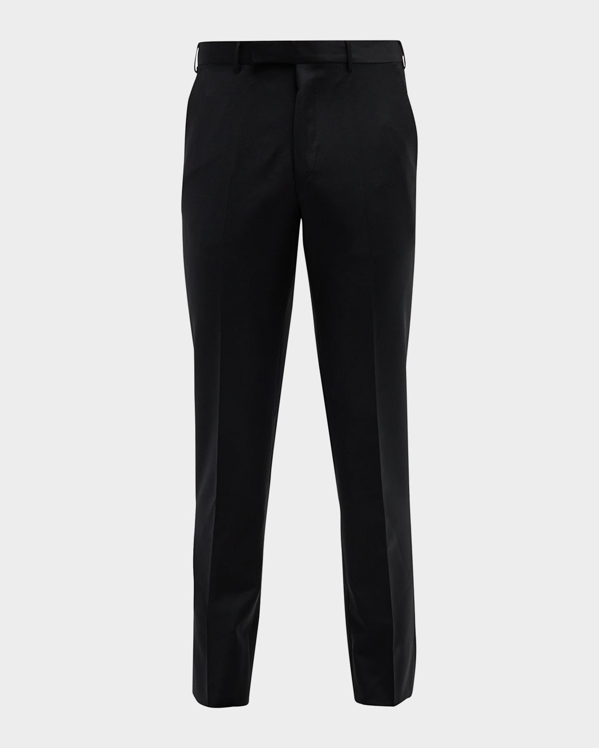 Canali Men's Melange Flat-Front Trousers | Neiman Marcus