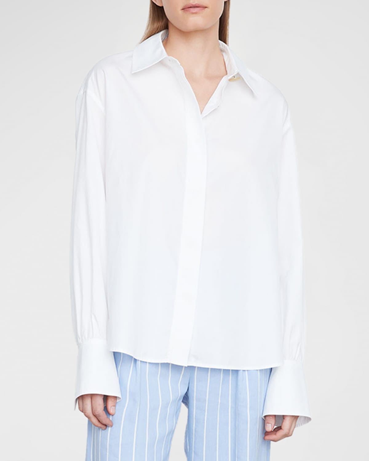 Vince Relaxed Linen Button-Front Shirt | Neiman Marcus