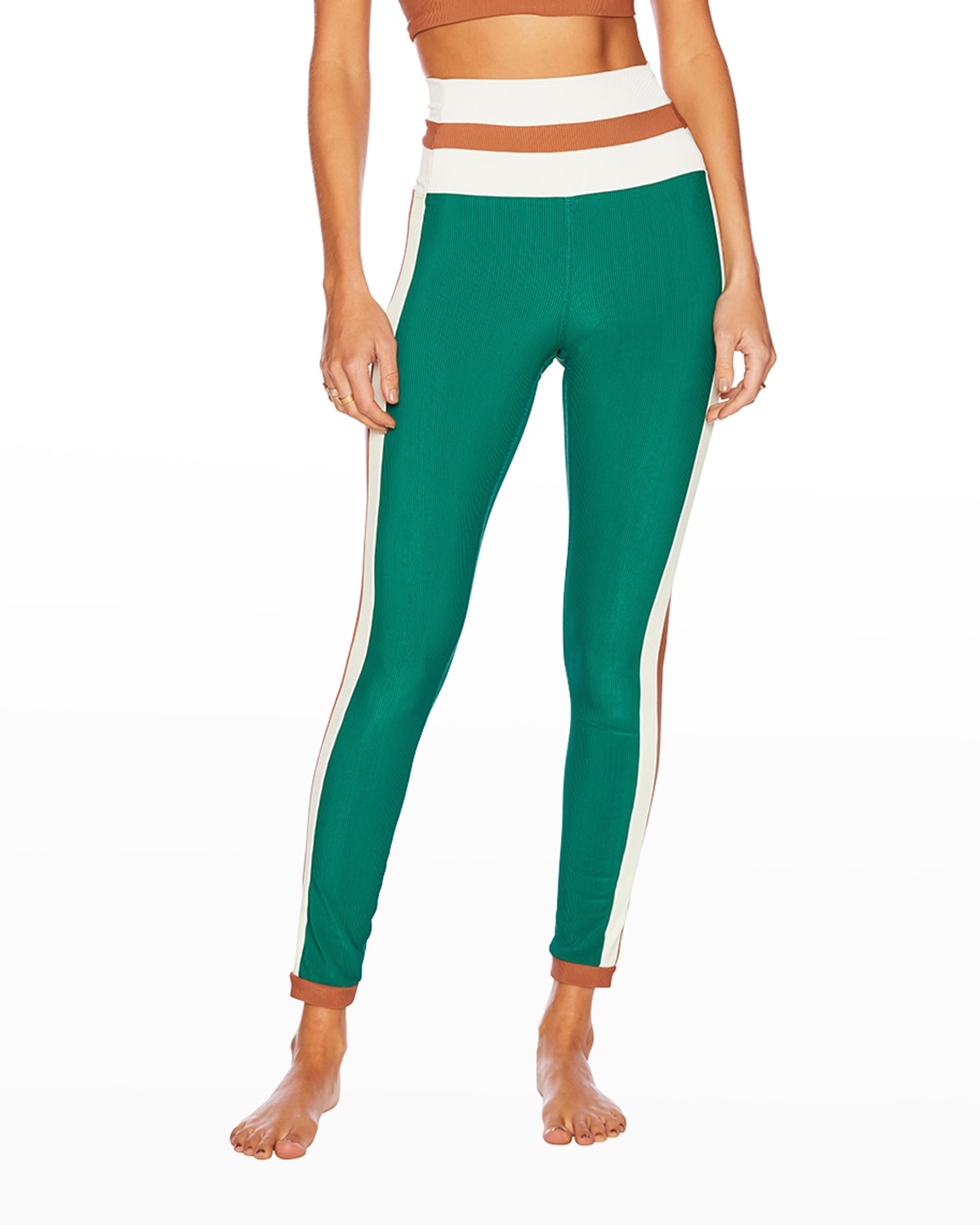 Beach Riot Melinda Ribbed Colorblock Leggings | Neiman Marcus
